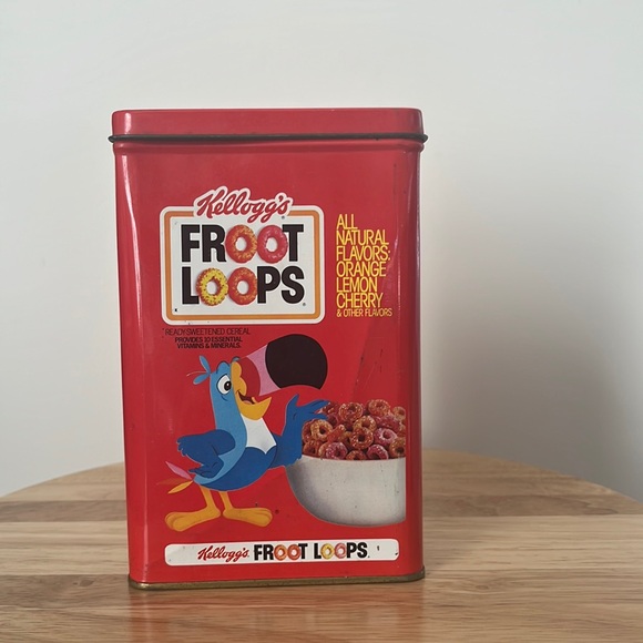 kellogg’s | Accents | Vintage Froot Loops Tin 984 Container Cereal 8s ...